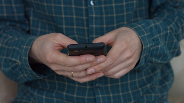 Woman's Hands Typing Text Message on Smart Phone, Stock Footage | VideoHive