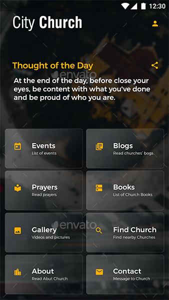 Church App UI Kit | Community App UI Kit | Temple App UI Kit | Scholar ...