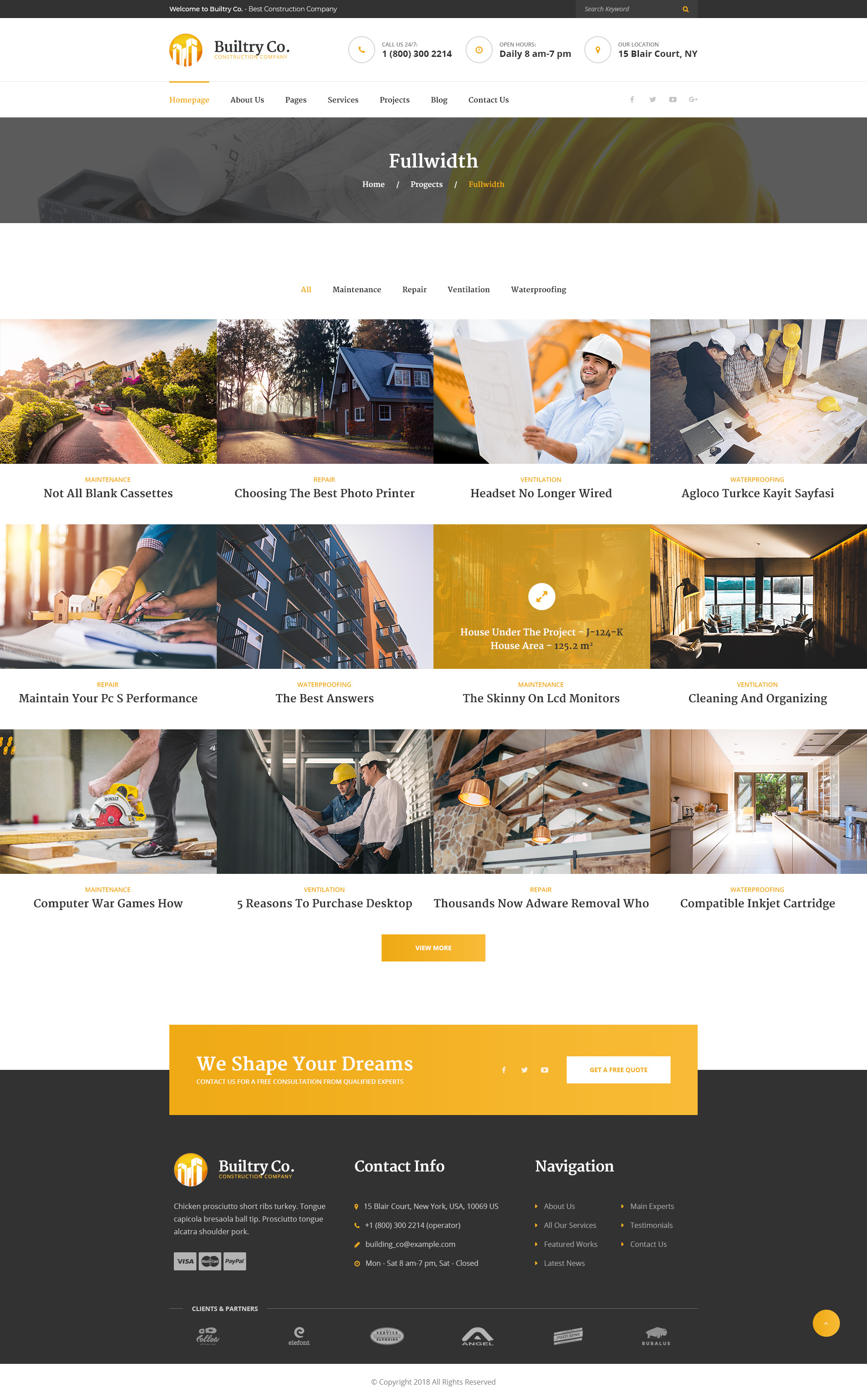 Builtry - Construction & Building Company PSD Template by DENYSTHEMES