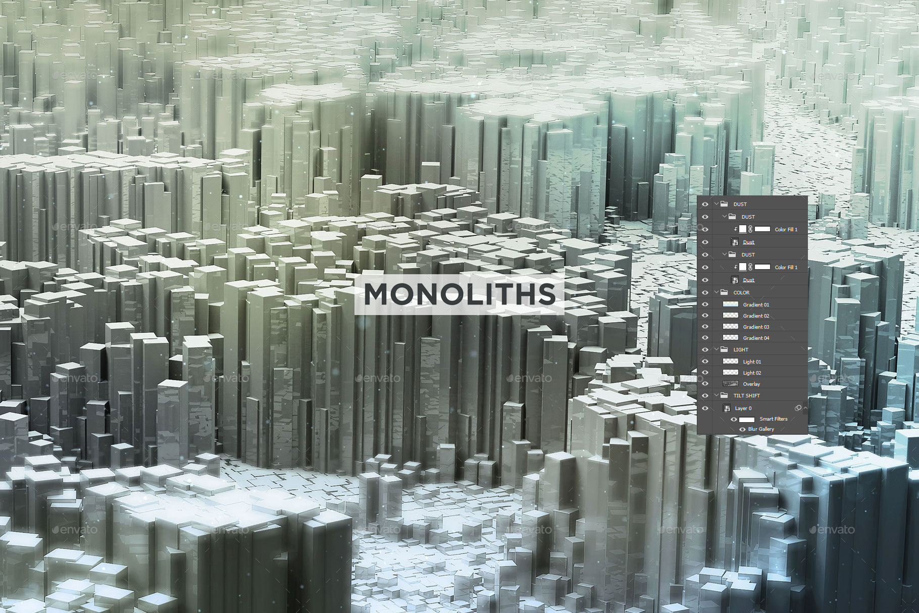 Monoliths Landscapes, Graphics | GraphicRiver