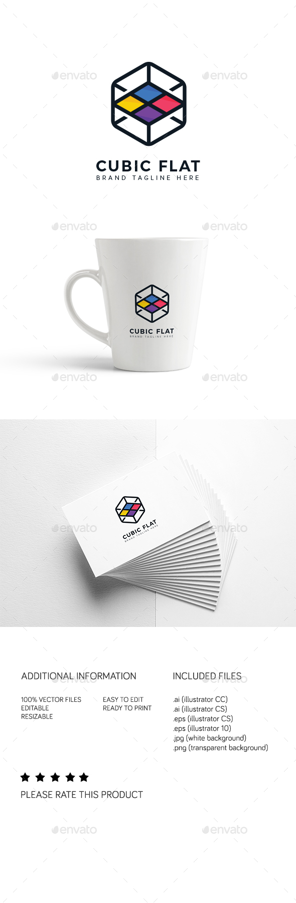 Cubic Flat Logo, Logo Templates | GraphicRiver