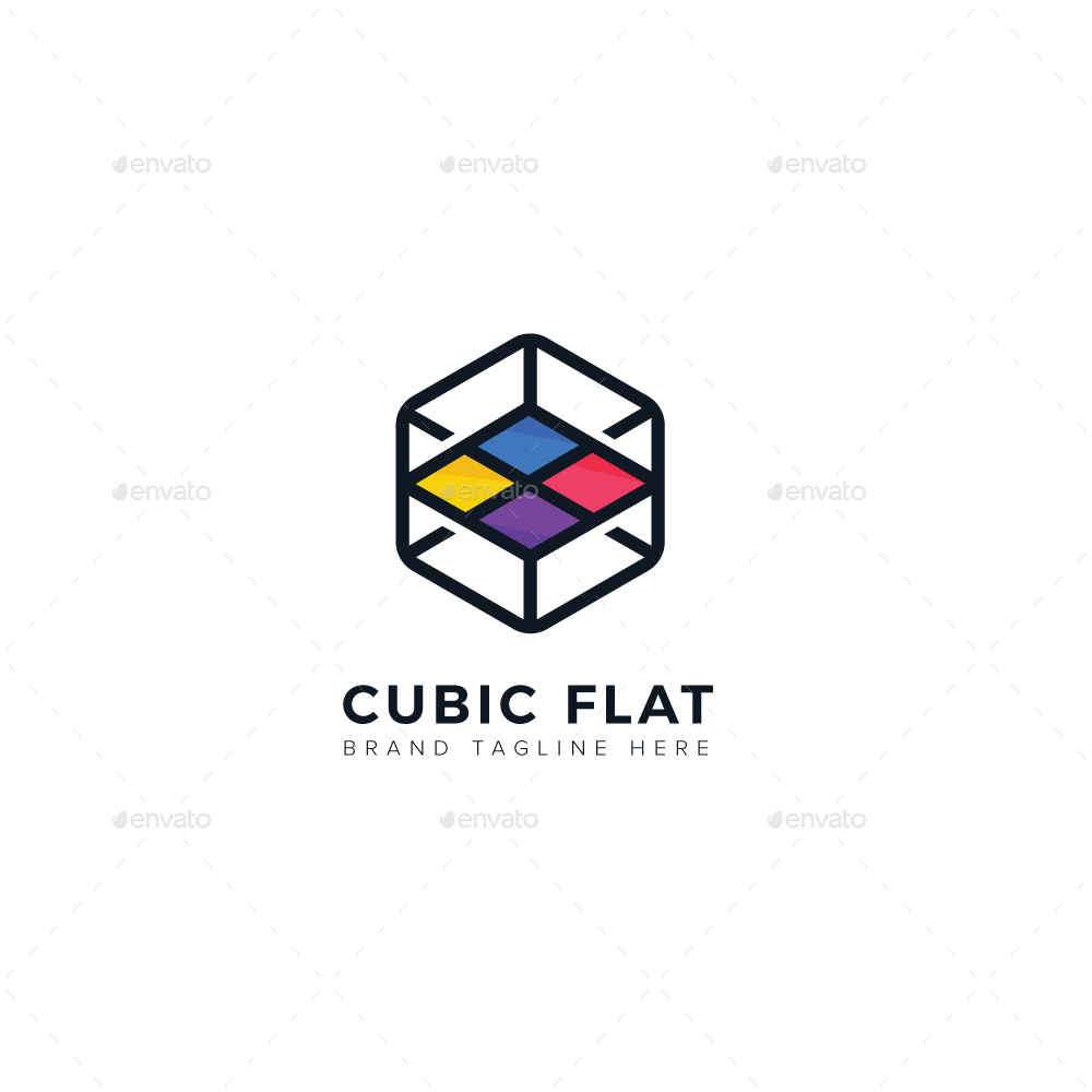 Cubic Flat Logo, Logo Templates | GraphicRiver