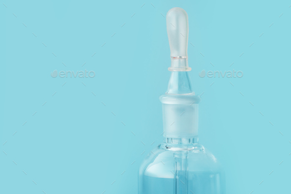 Dropping liquid laboratory glassware Stock Photo by stevanovicigor