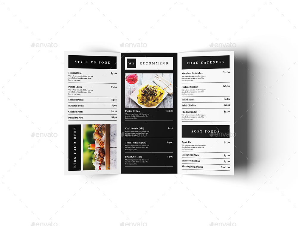 EatPay Food Menu, Print Templates | GraphicRiver