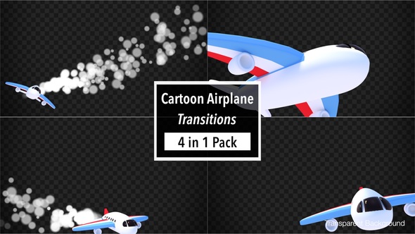 Cartoon Airplane Transitions Pack, Motion Graphics | VideoHive