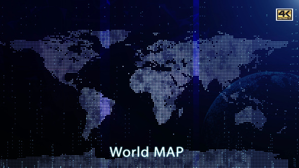 Map World Digital 4K, Motion Graphics | VideoHive
