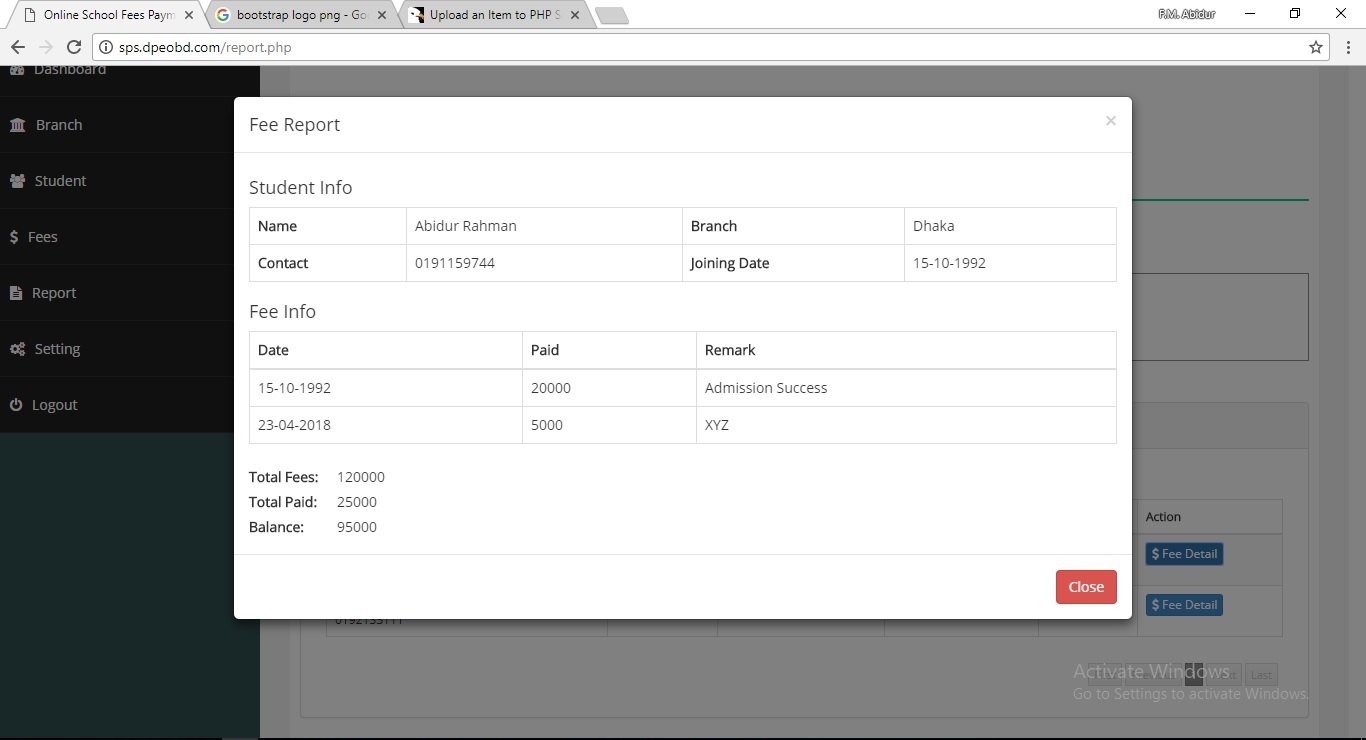 School Payment System Php Mysql Source Code Iwantsourcecodes