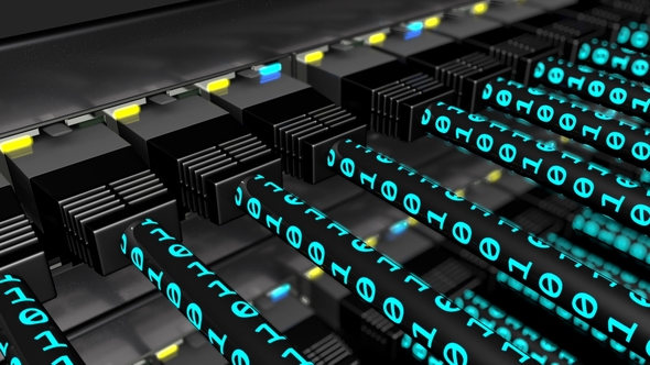 Binary Data Transferring on UTP Cables, Motion Graphics | VideoHive