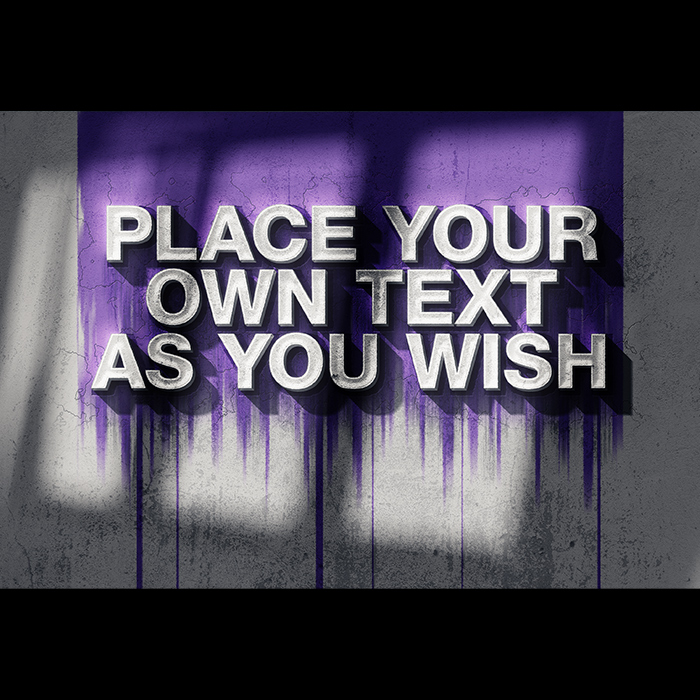 3D Text On Concrete Wall Template, Add-ons | GraphicRiver