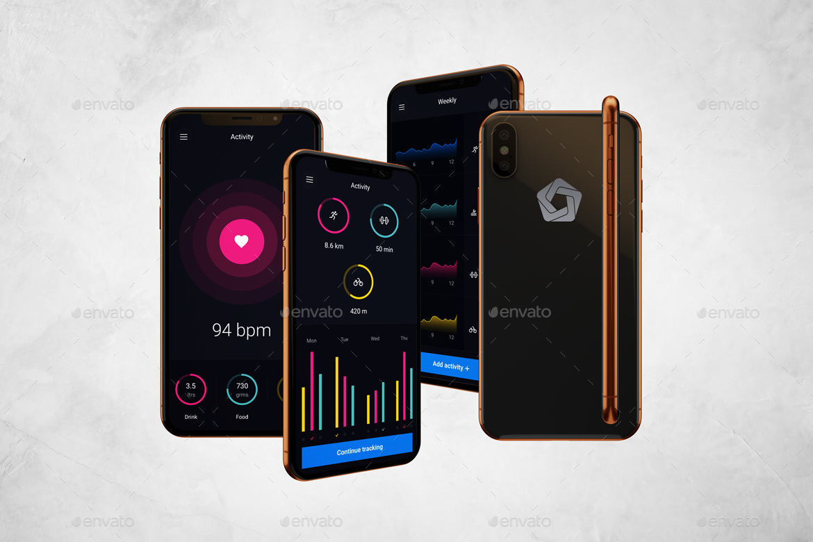 Animated Phone X Mockup V.2, Graphics | GraphicRiver