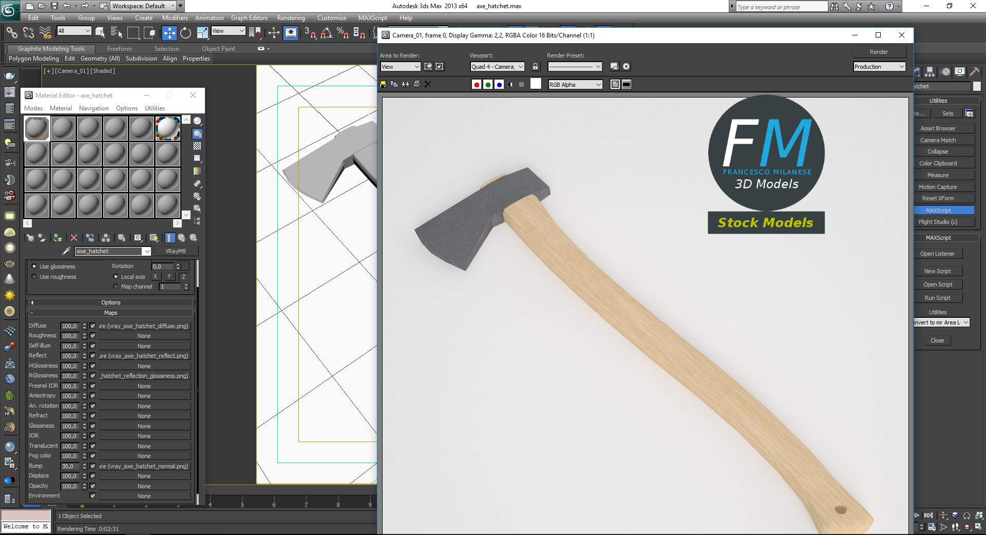 Axe Hatchet by FrancescoMilanese | 3DOcean