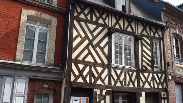 French Colombage Houses, Stock Footage | VideoHive
