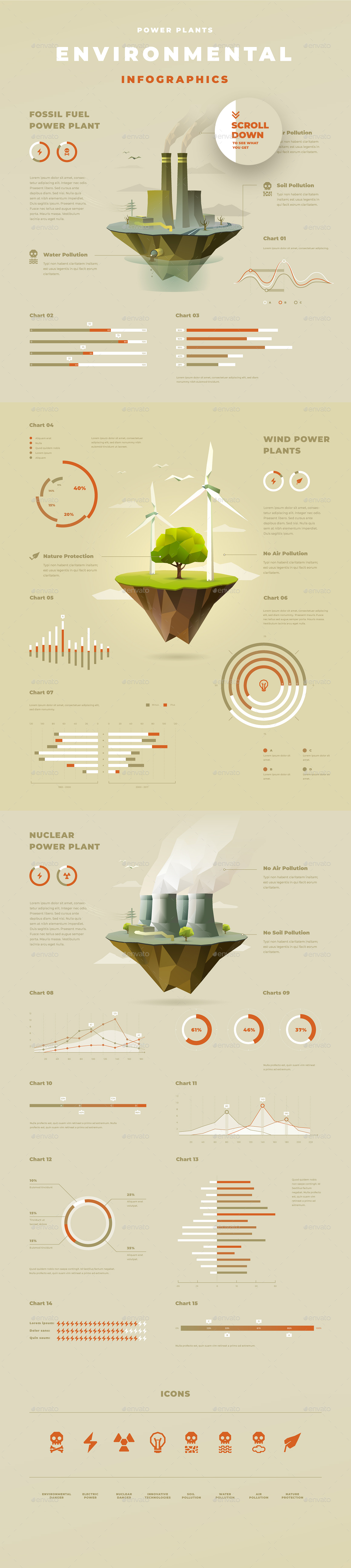 Environmental Infographics, Infographics | GraphicRiver