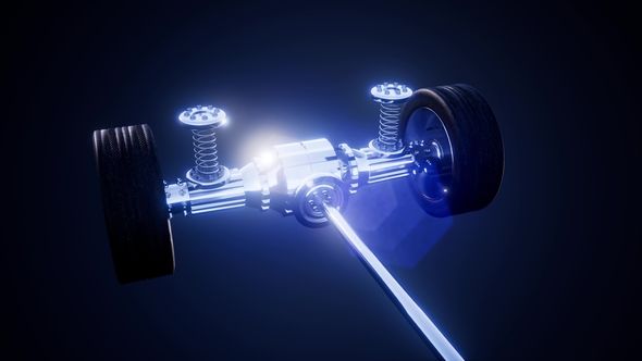 Car Chassis with Engine, Motion Graphics | VideoHive