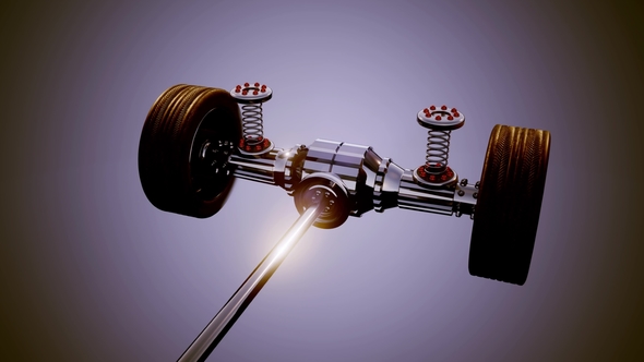 Car Chassis with Engine, Motion Graphics | VideoHive