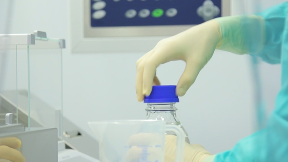 Laboratory Worker Preparing To Experiment at Lab. Pharmaceutical ...
