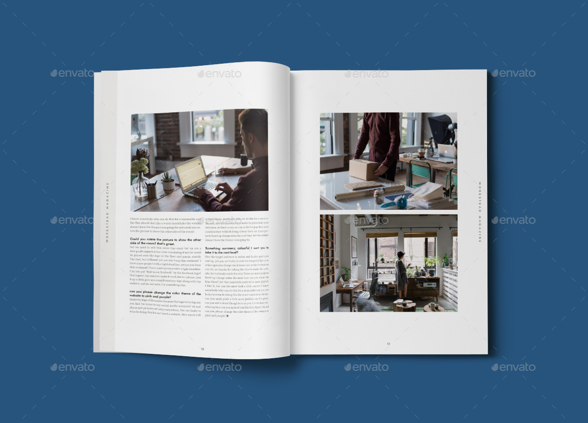 Workstead Magazine - 40 Pages Indesign Template, Print Templates ...