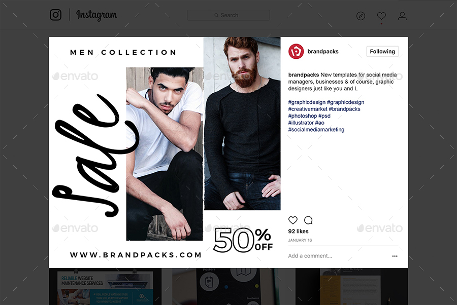 Simple Social Media Templates, Web Elements | GraphicRiver