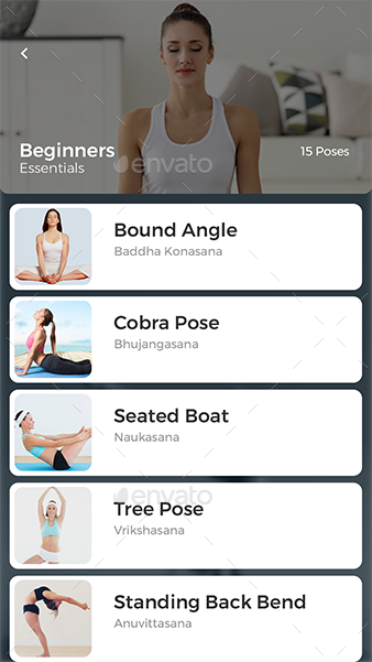 Yoga App UI Kit| Home Workout Fitness App UI Kit| Fitness app UI Kit ...