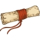 Vintage Scroll with Red Rope, Vectors | GraphicRiver