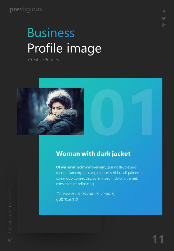 Prestigious Portrait Presentation Template, Presentation Templates