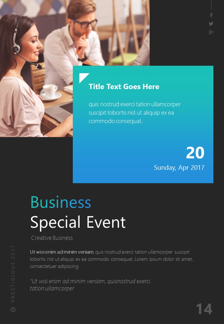 Prestigious Portrait Presentation Template, Presentation Templates