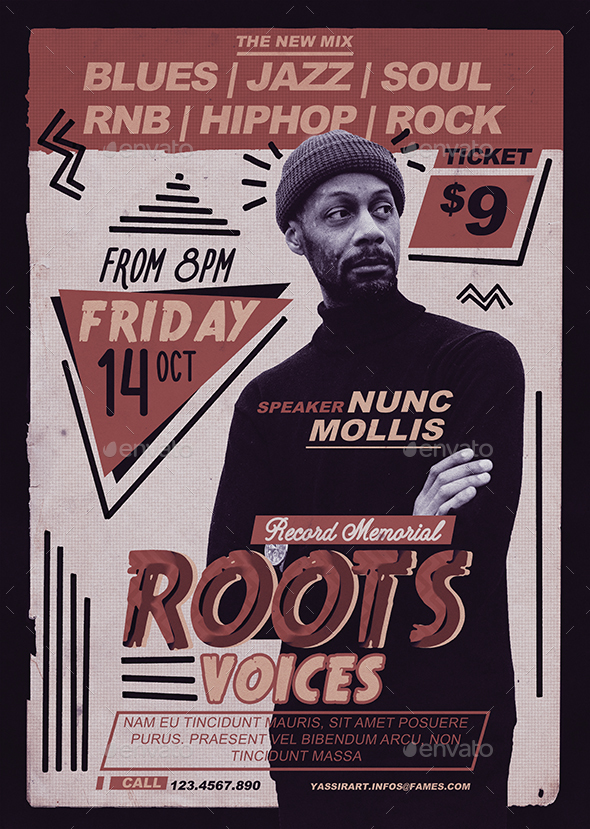 Vintage Poster / Flyer Dj, Print Templates | GraphicRiver