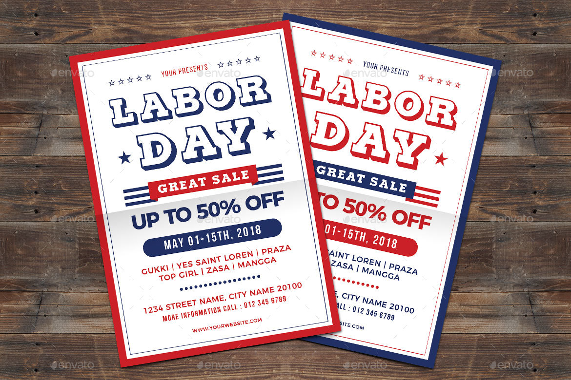 Labor Day Sale Flyer, Print Templates | GraphicRiver
