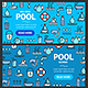 Pool and Water Signs Banner Set. Vector, Vectors | GraphicRiver