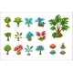 Colorful Fantasy Tropical Trees and Plants, Nature, Vectors | GraphicRiver
