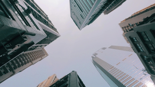 Skyscrapers View From Ground, Stock Footage | VideoHive