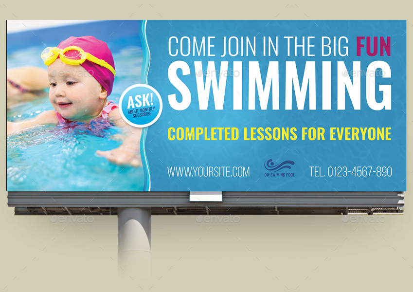Swimming Advertising Bundle, Print Templates | GraphicRiver