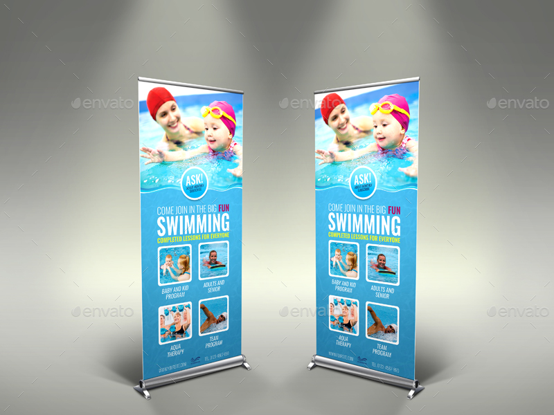 Swimming Advertising Bundle, Print Templates | GraphicRiver
