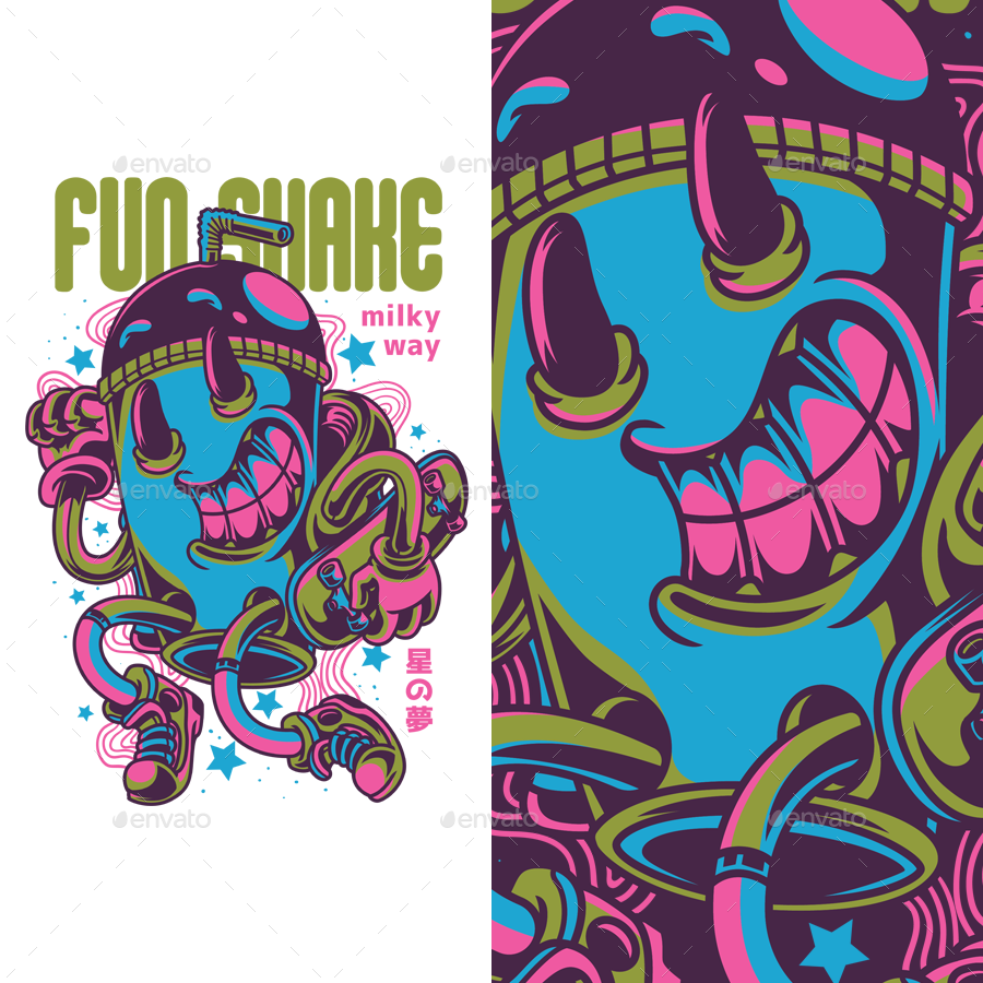 Fun Shake T-Shirt Design, T-Shirts | GraphicRiver