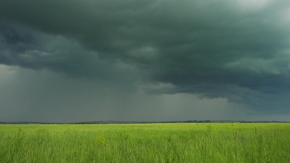 Dark Storm Clouds Over Field, Stock Footage | VideoHive