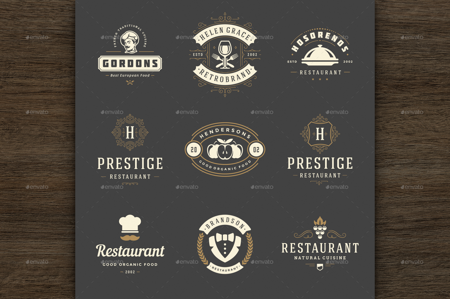 36 Restaurant Logos and Badges, Web Elements | GraphicRiver