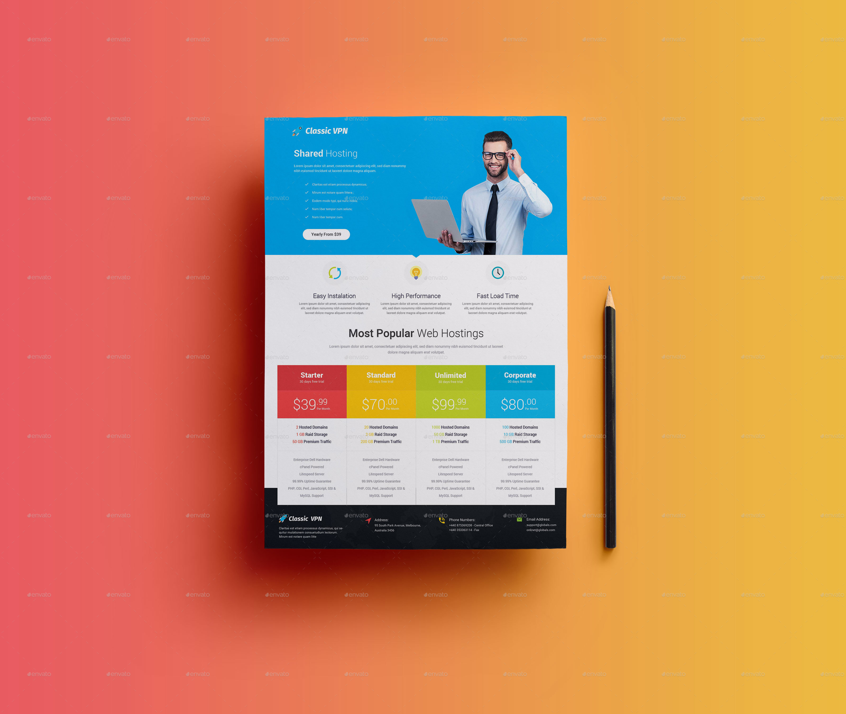 Web Hosting Flyers Bundle, Print Templates | GraphicRiver