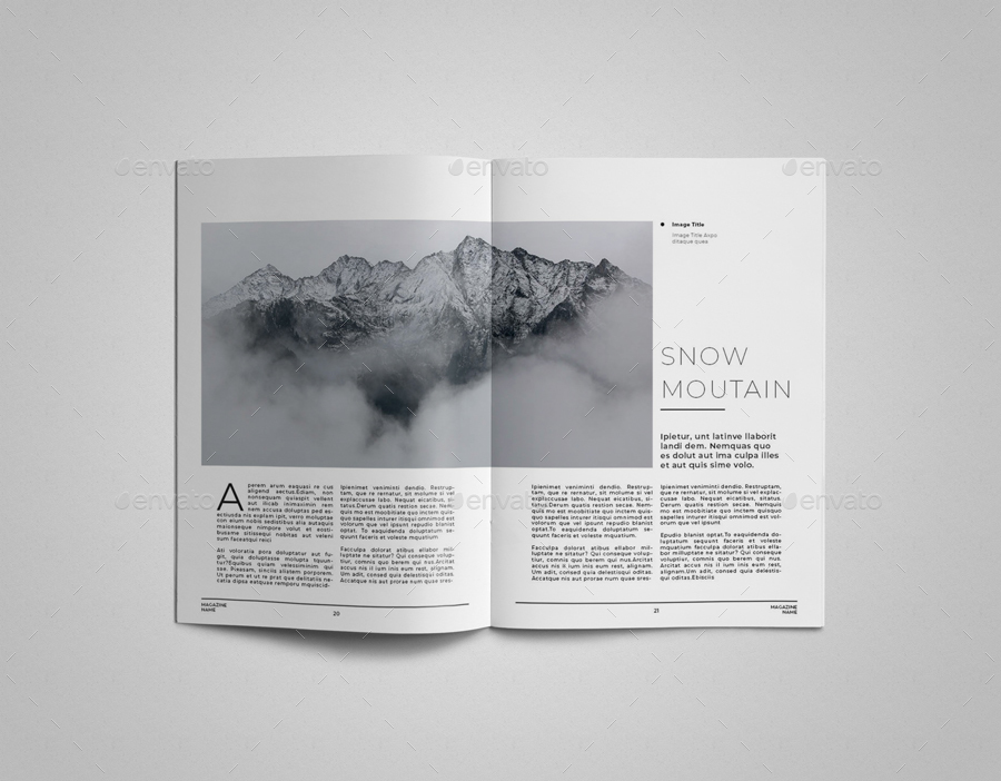 Simple & Clean Magazine Template VIII, Print Templates | GraphicRiver