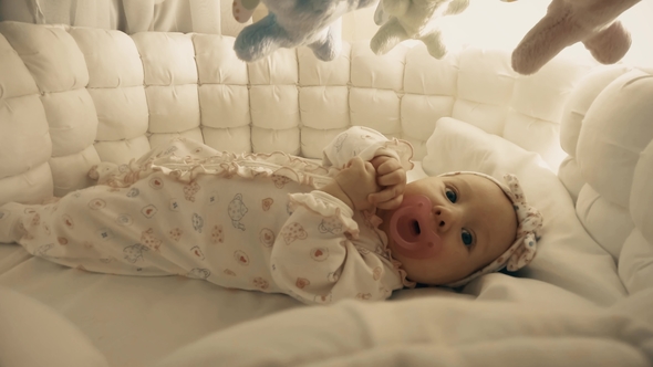 Baby About To Sleep in the Cradle, Stock Footage | VideoHive