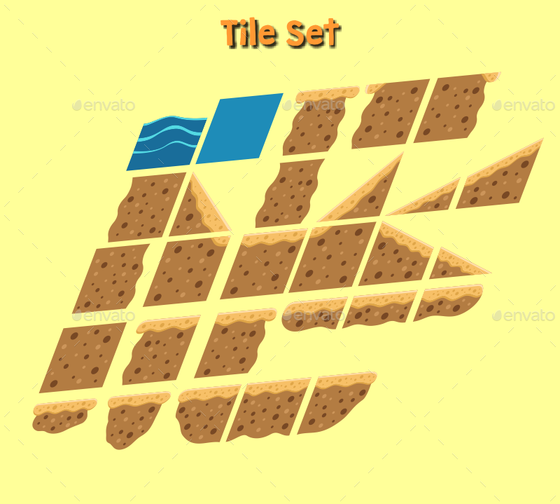 Desert 2D Tileset and Background, Game Assets | GraphicRiver