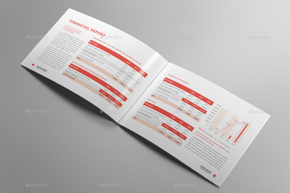 Annual Report Landscape A4, Print Templates | GraphicRiver