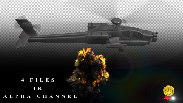 Apache Helicopter Flying, Motion Graphics | VideoHive