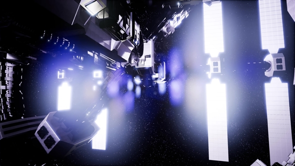 Spaceship Travelling Through the Universe, Motion Graphics | VideoHive