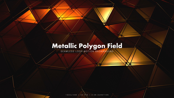 Metallic Polygon Field 2, Motion Graphics | VideoHive