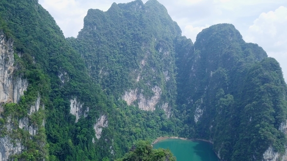 Limestone Rocks Rising From Water., Stock Footage | VideoHive