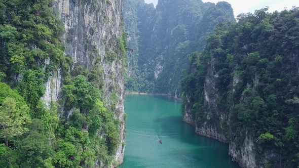 Limestone Rocks Rising From Water. , Stock Footage | VideoHive