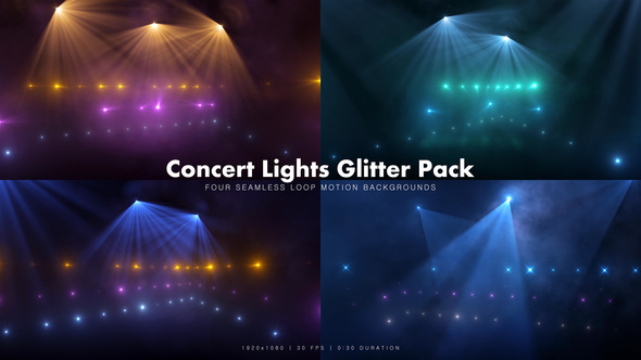 Concert Lights Glitter Pack 6, Motion Graphics | VideoHive