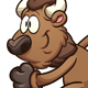 Running Cartoon Bison, Vectors | GraphicRiver