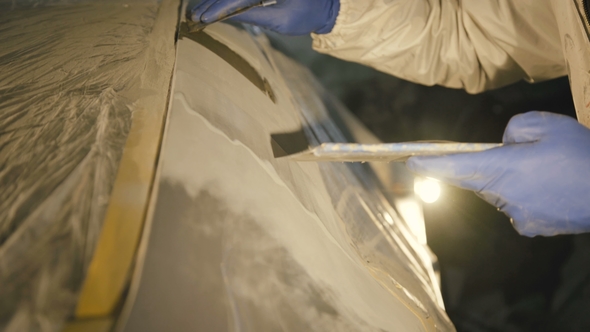 Applying the Auto Primer on the Car Surface, Stock Footage | VideoHive