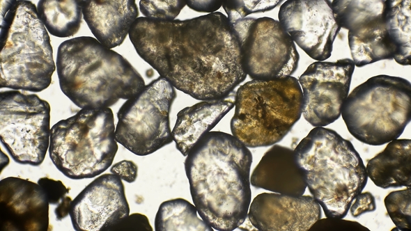 Grains of River Sand with Beach Under a Microscope, Stock Footage ...
